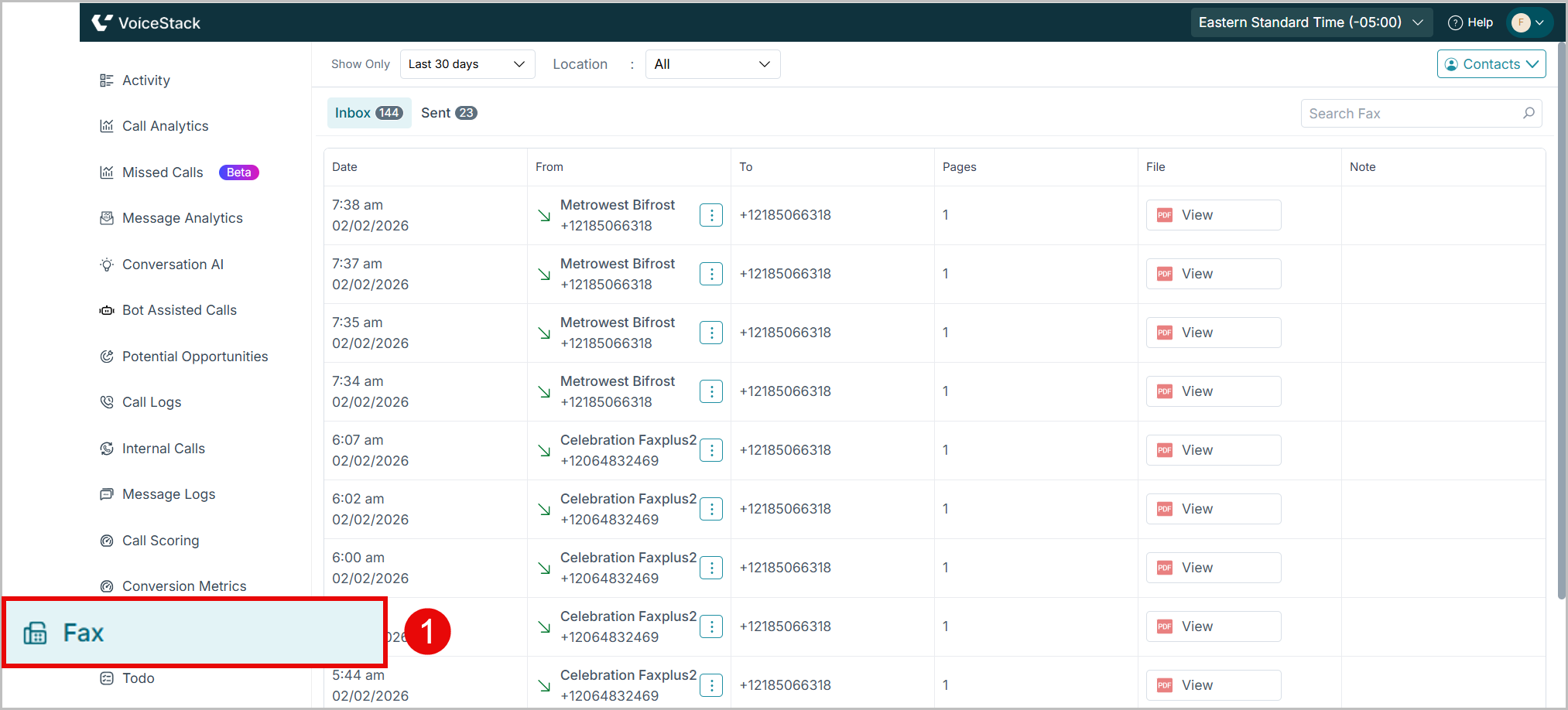 Manage Fax Activity in your Practice – Voicestack-US